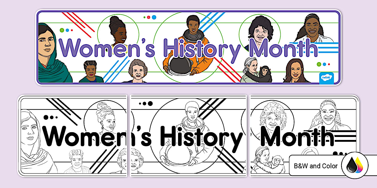 Women’s History Month Banner | 2nd Grade Resource | Twinkl