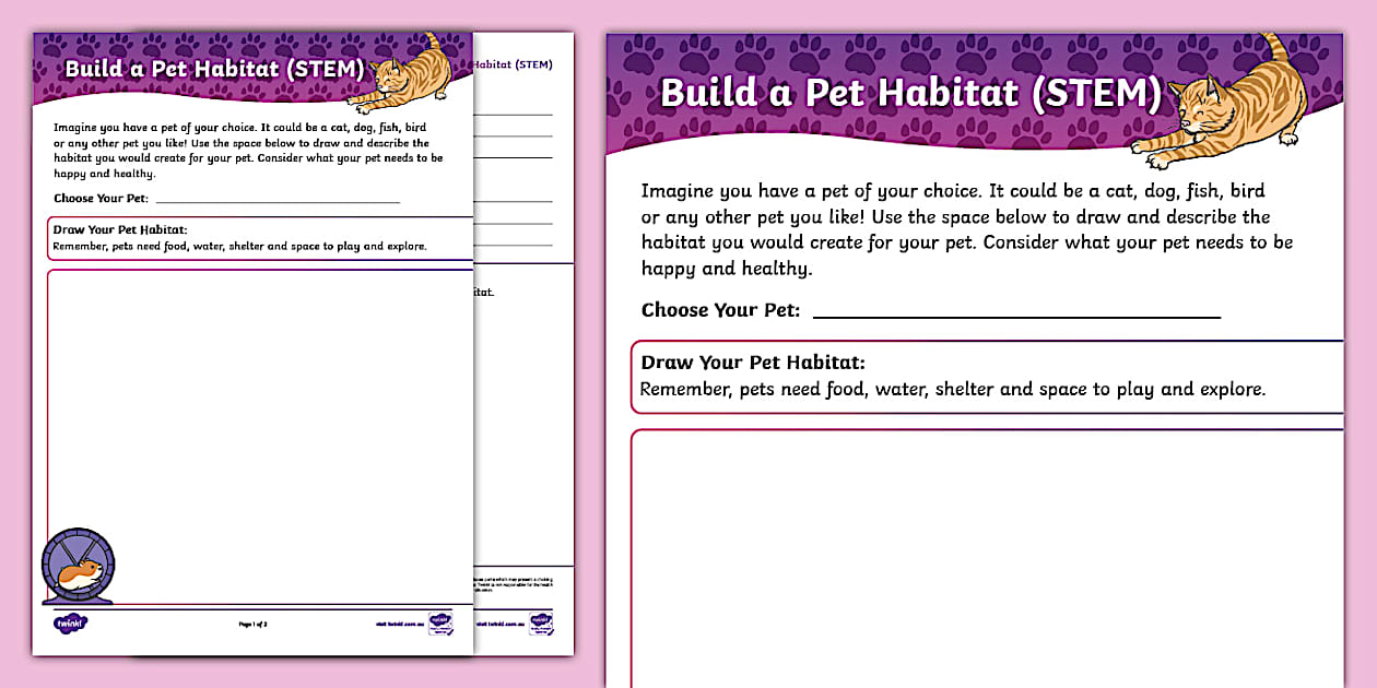 Build a Pet Habitat (STEM) | Years F-2 STEM (teacher made)
