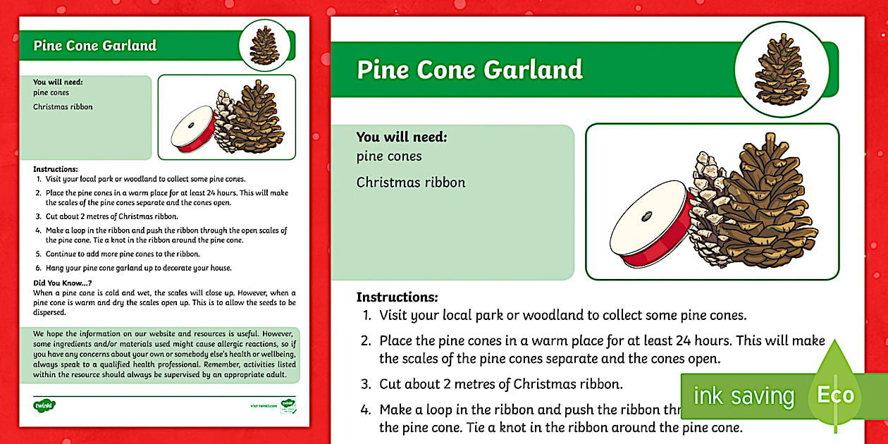 Black and White Winter Pine Cone Craft (teacher made)
