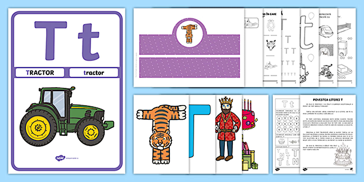 Litera T de tipar - Pachet cu resurse - Twinkl