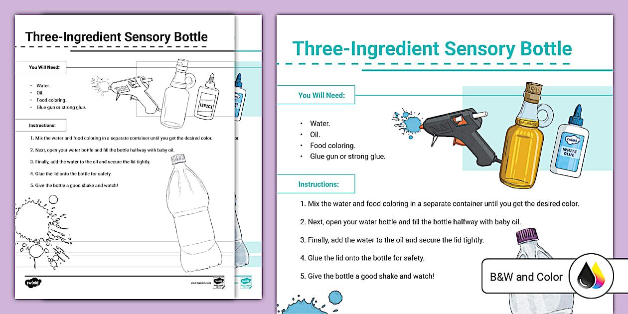 Three-Ingredient Sensory Bottle Idea (teacher made) - Twinkl