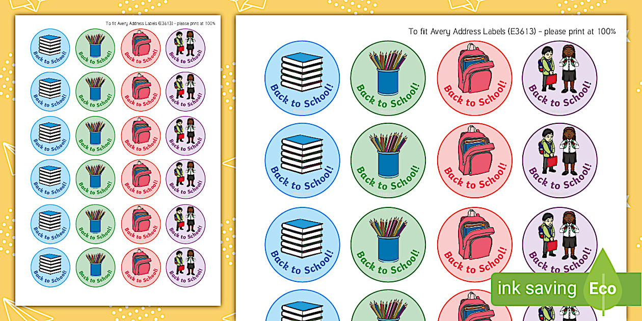 Back to School Sticker Sheet (teacher made) - Twinkl