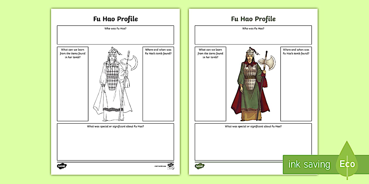Fu Hao Profile Writing Activity (Teacher-Made) - Twinkl