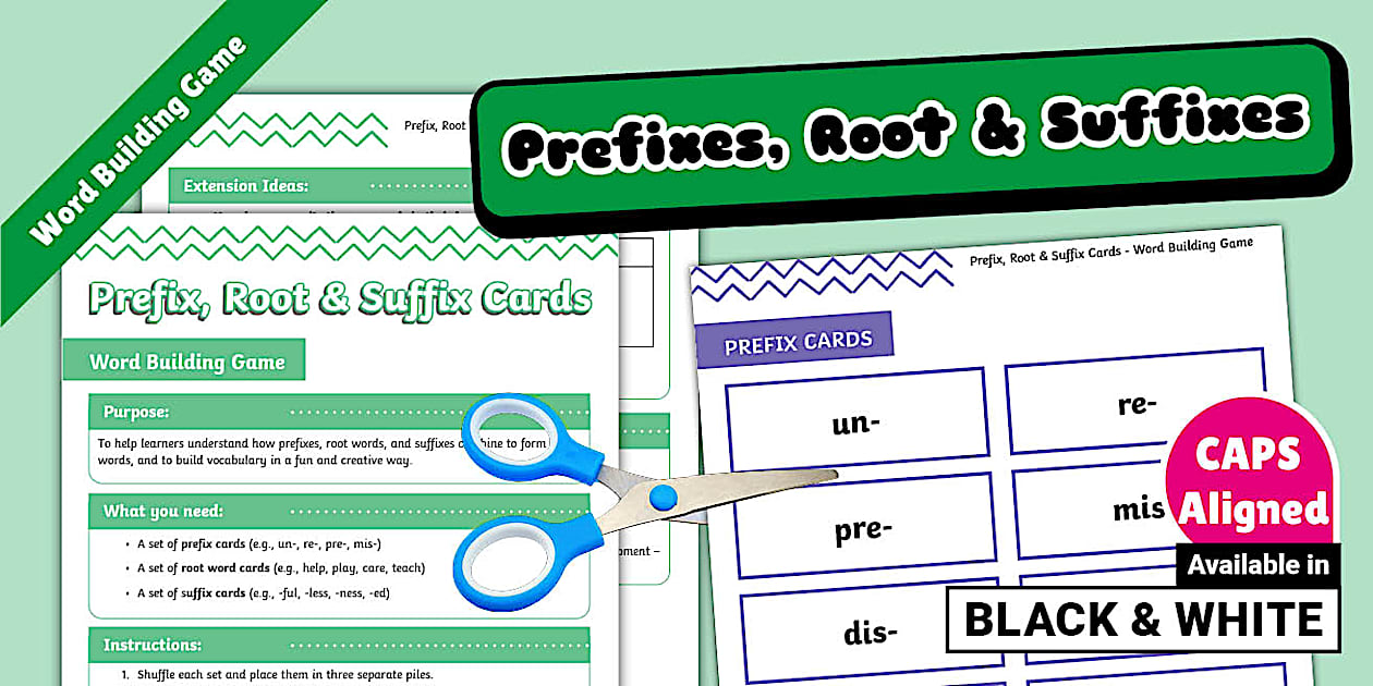 IP English – Prefix, Root & Suffix - Word Building Game
