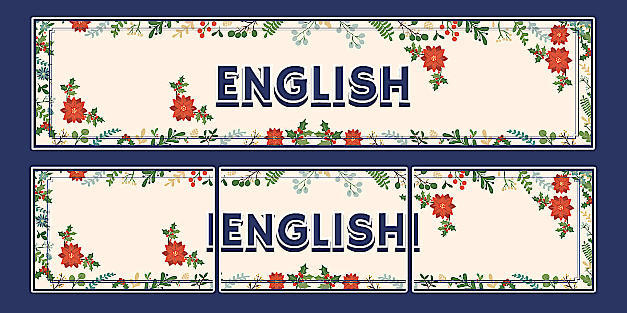 Winter Botanical-Themed English Display Banner - Twinkl