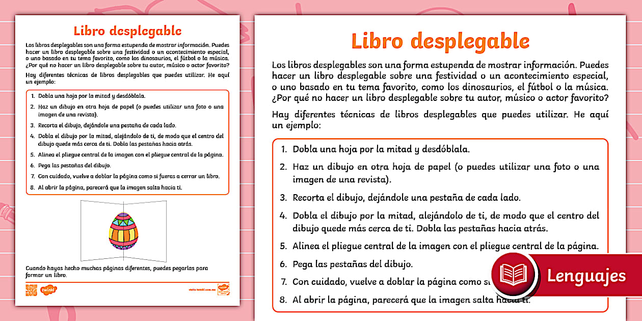 Libro desplegable - manualidad (teacher made) - Twinkl
