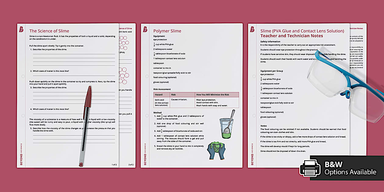 Polymer Slime Science (teacher made) - Twinkl