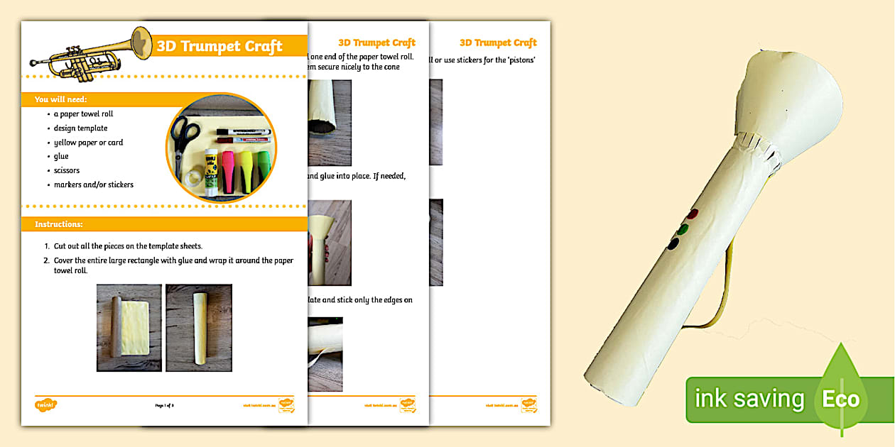 Trumpet Craft Template | Arts & Crafts | Twinkl - Twinkl