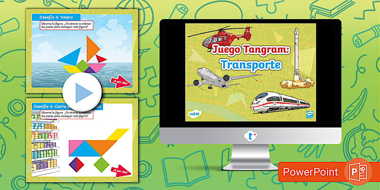 Juego interactivo: Tangram - Transporte - Twinkl