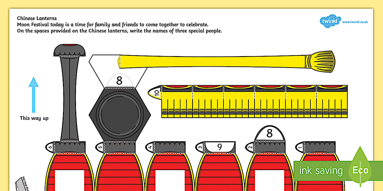 Moon Festival Special People Paper Craft - Twinkl