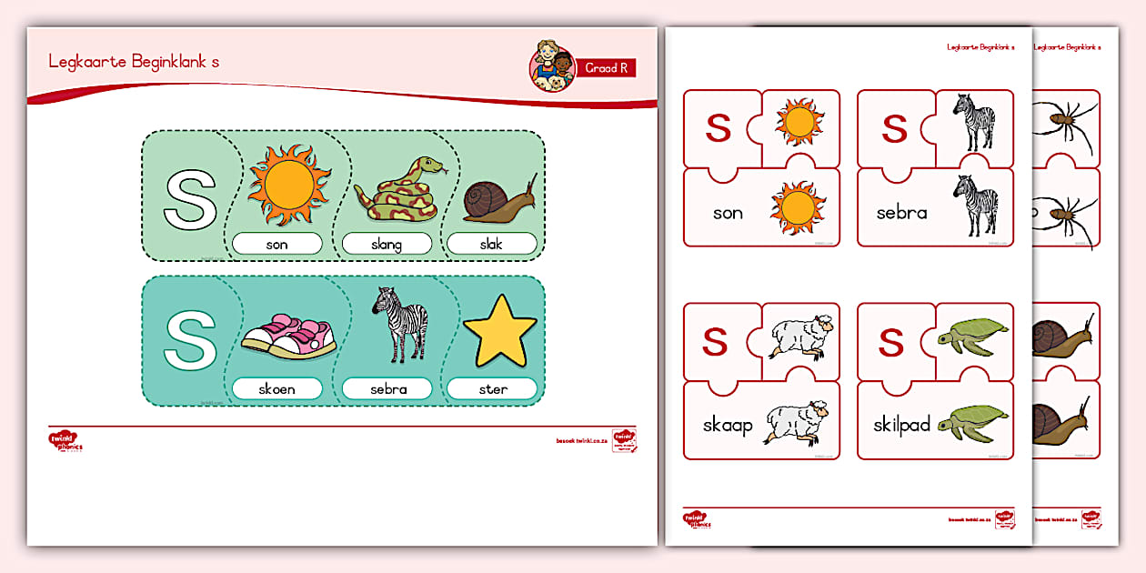 Graad R Afrikaans - Klankeprogram s - Legkaarte (KABV-belyn)