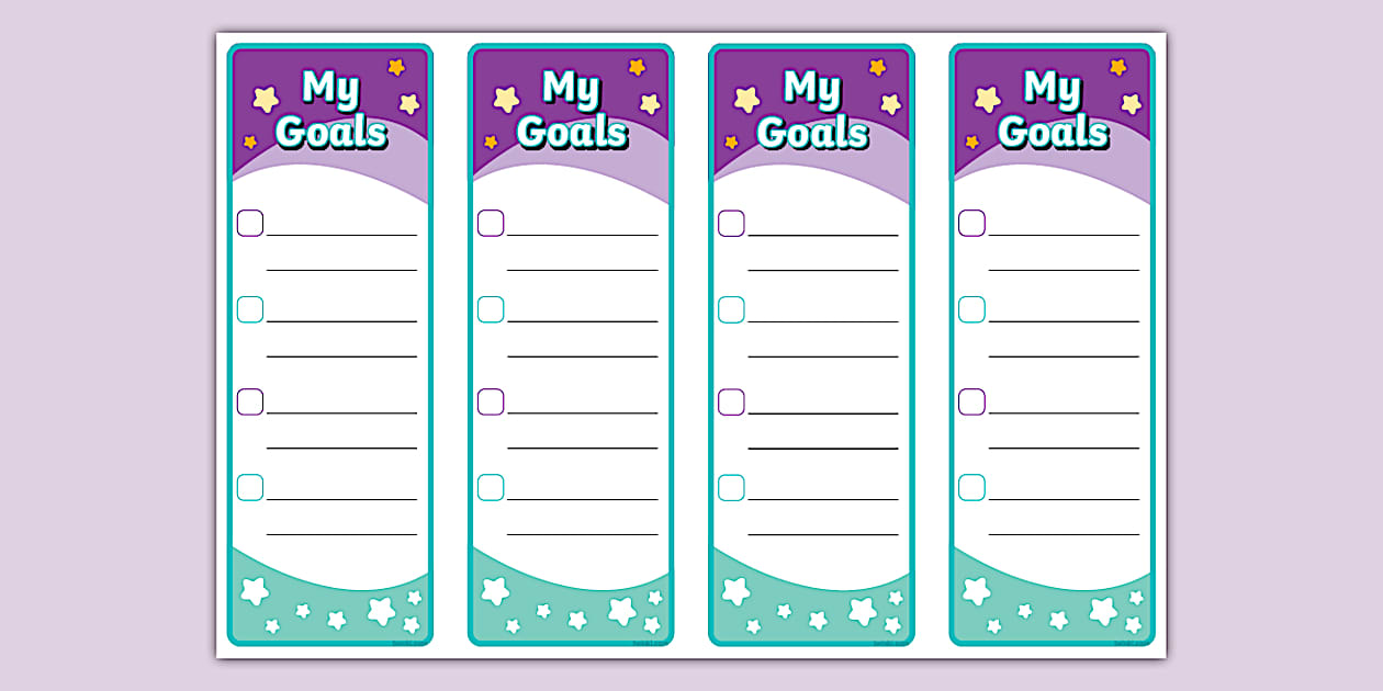My Goals Bookmark (Hecho por educadores) - Twinkl