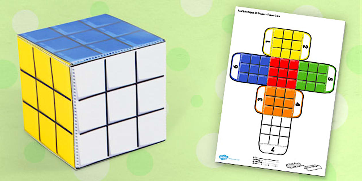 Real Life Object 3D Shapes Puzzle Cube - Twinkl