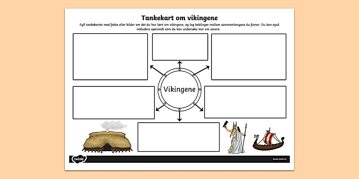 Lag et tankekart om vikingene (teacher made) - Twinkl