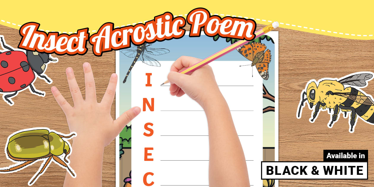 Twinkl Australia F-2 Insect Acrostic Poem Activity Sheet