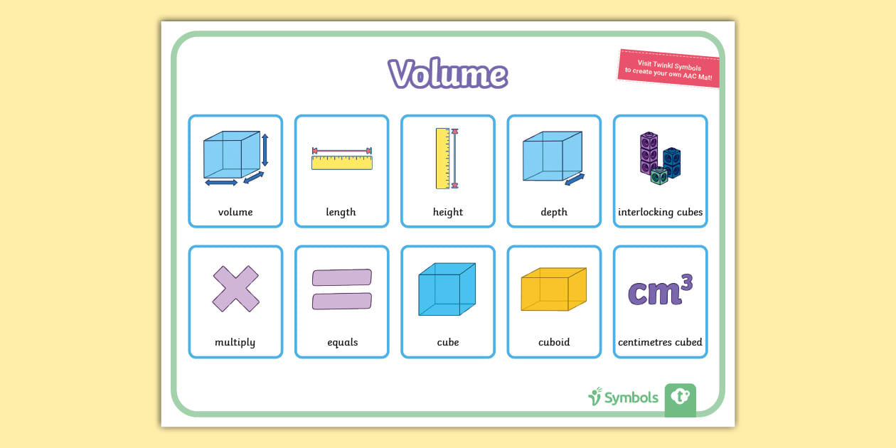 Twinkl Symbols: Volume AAC Mat (teacher made) - Twinkl