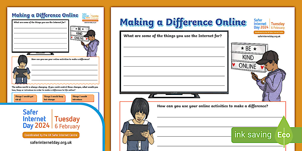 FREE! - Making a Difference Online Worksheet - Twinkl UK - Computing