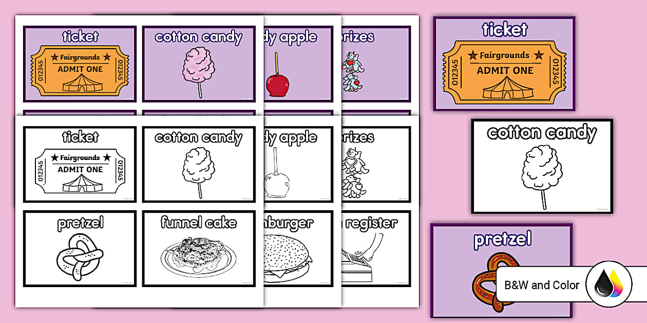 Fairgrounds Dramatic Play Labels (teacher made) - Twinkl