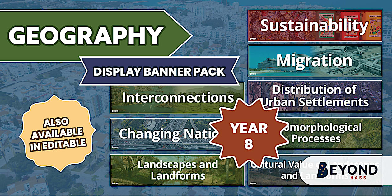 Geography (Year 8) Display Banners Pack