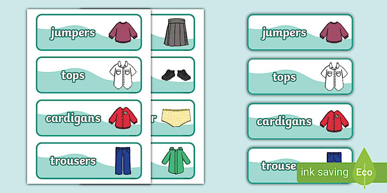 Spare Clothes Labels (teacher made) - Twinkl