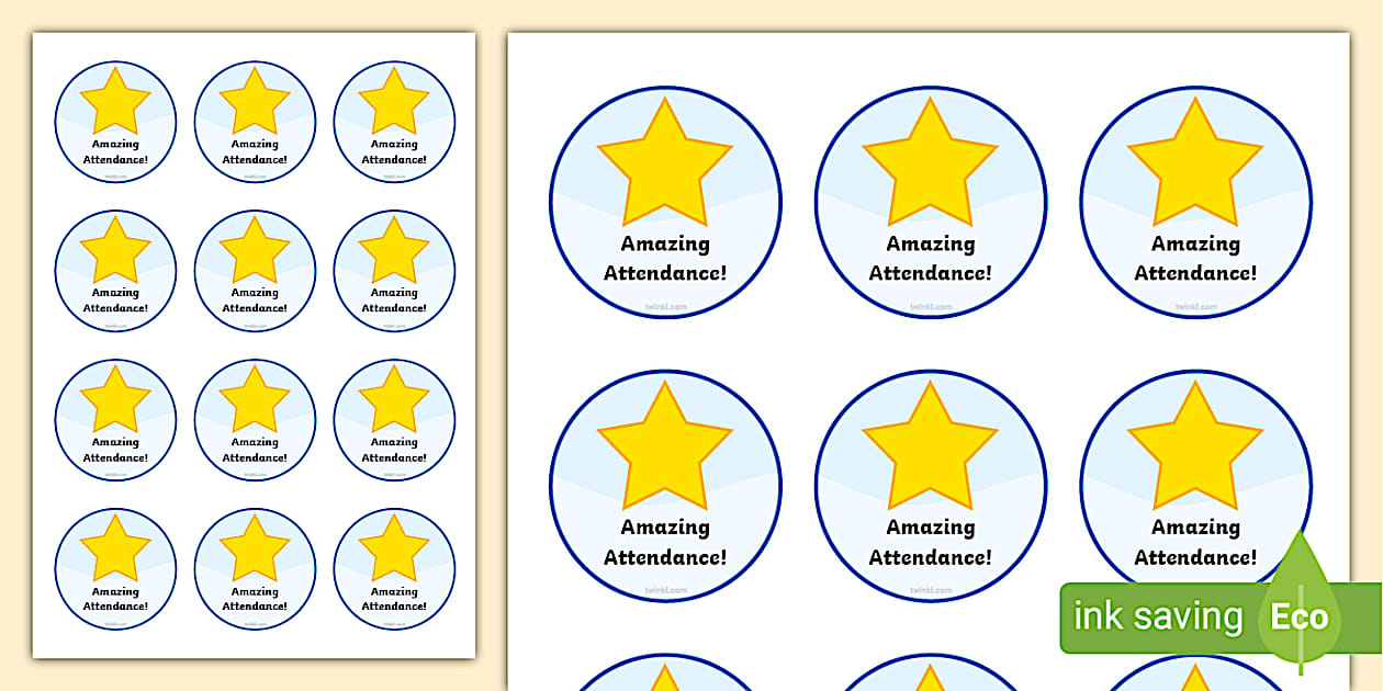 Amazing Attendance Badges