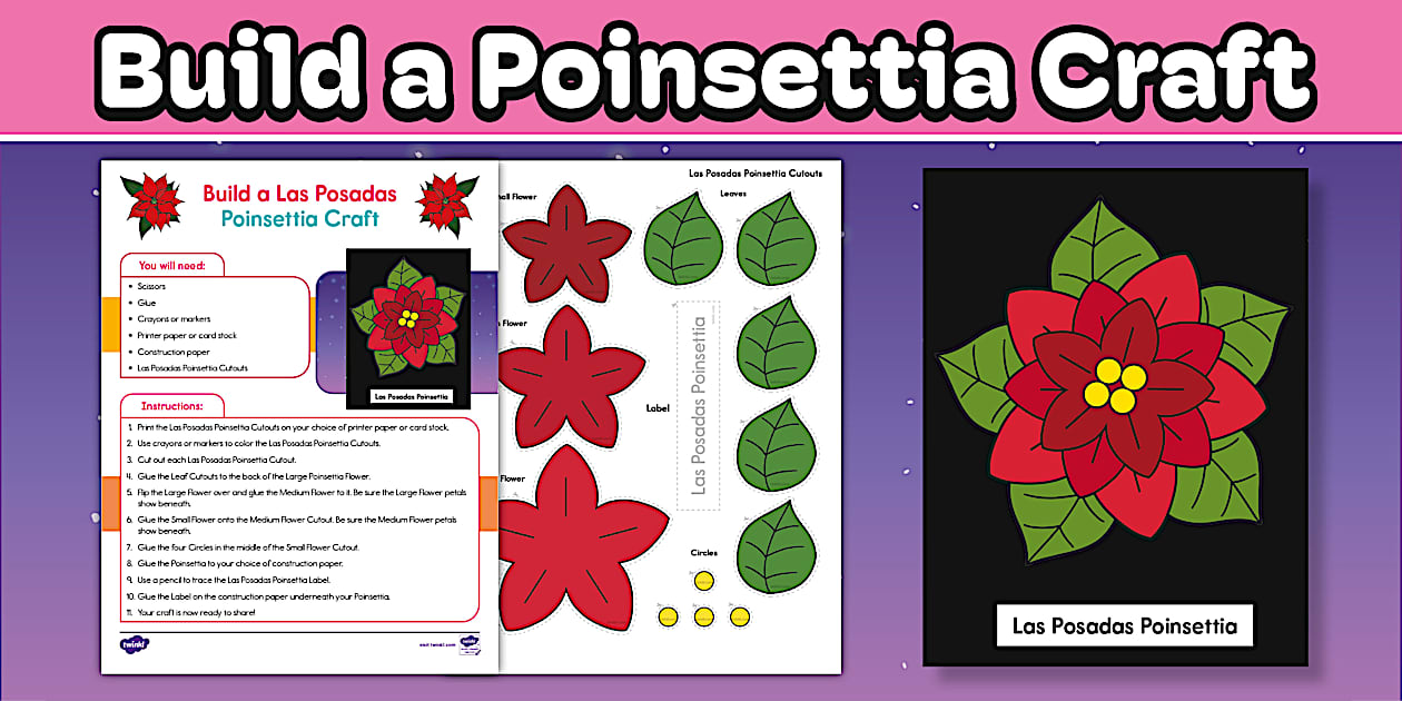 Build a Las Posadas Poinsettia Craft