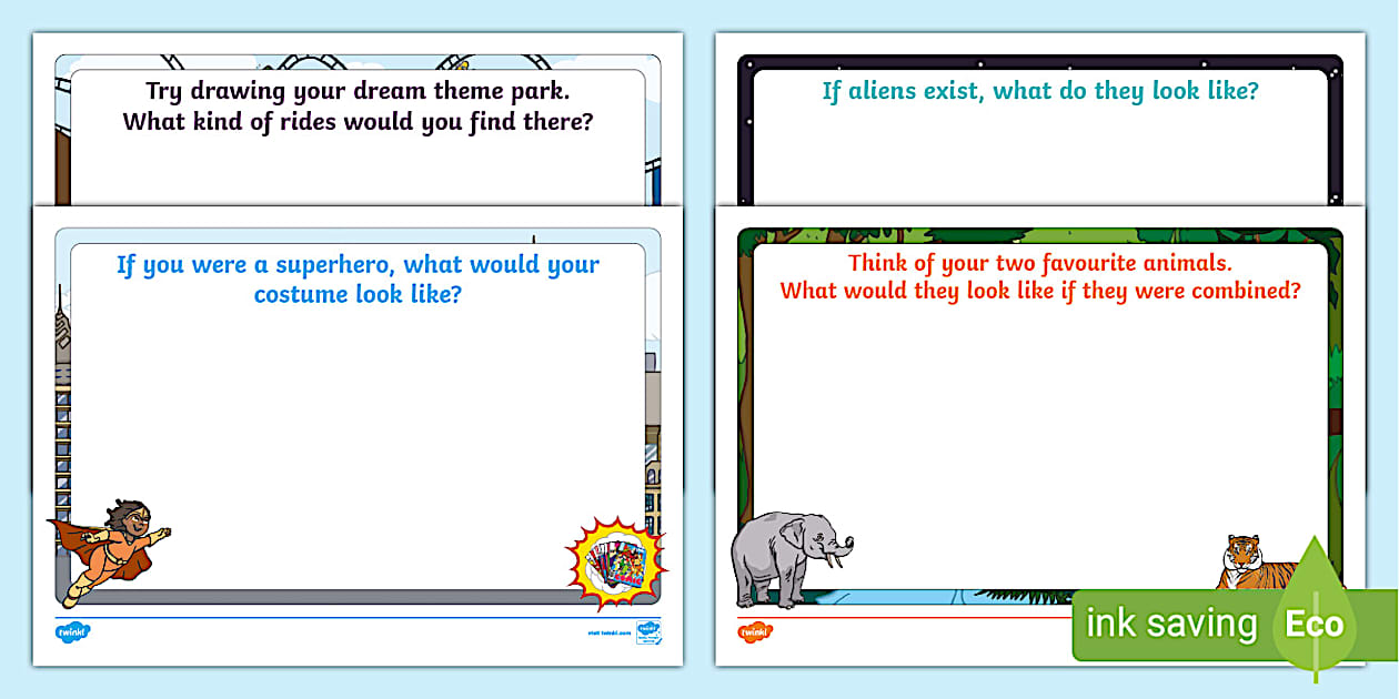 Creative Drawing Prompts (teacher made) - Twinkl