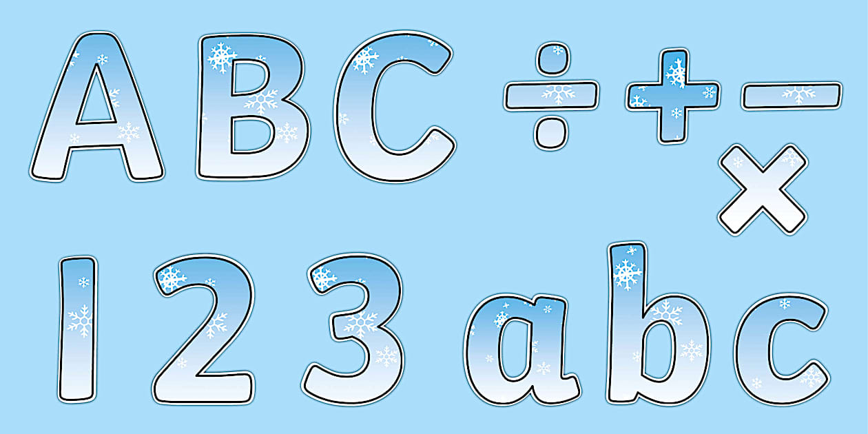 Winter Display Lettering & Symbols (teacher made) - Twinkl