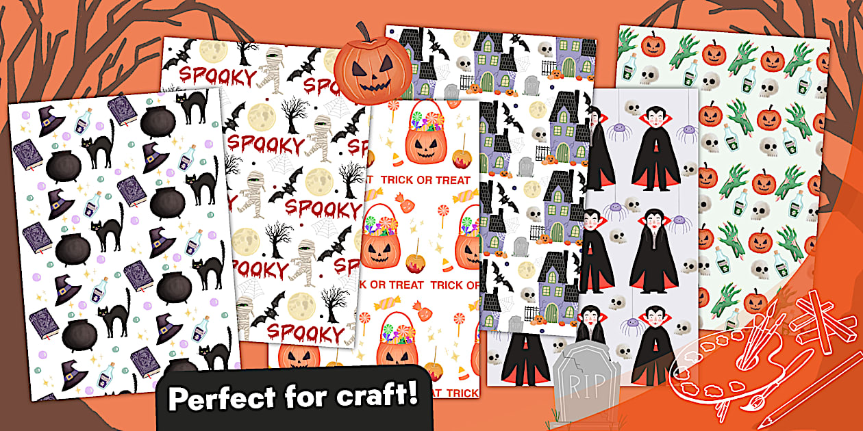 Halloween Pattern Posters Pack | Twinkl Art Gallery - Twinkl