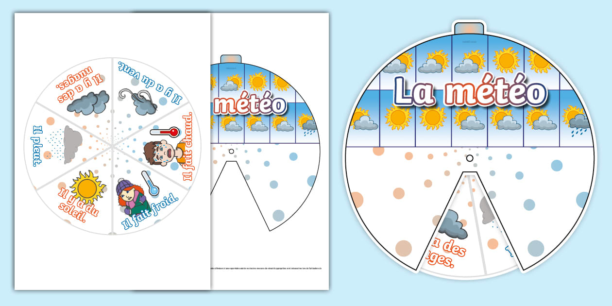 Roue à tourner : La météo - Twinkl France - Twinkl