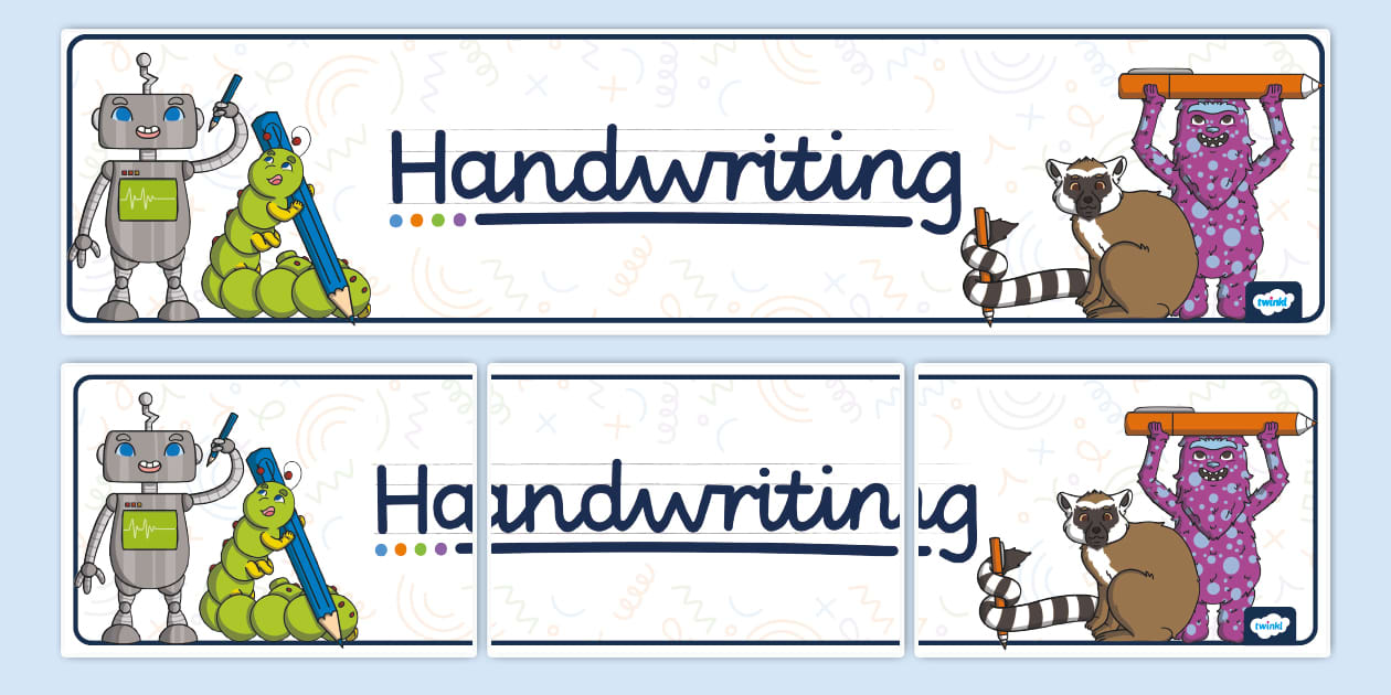 Handwriting Display Banner (teacher made) - Twinkl