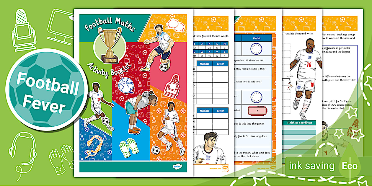 KS2 Football Maths Activity Booklet (Ages 9 - 11) - Twinkl