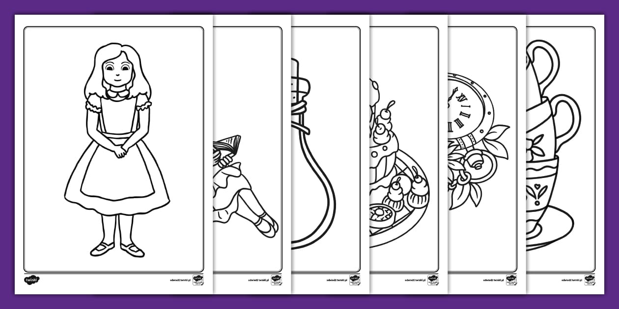 Alicja w krainie czarów | Kolorowanki | Bajki i baśnie