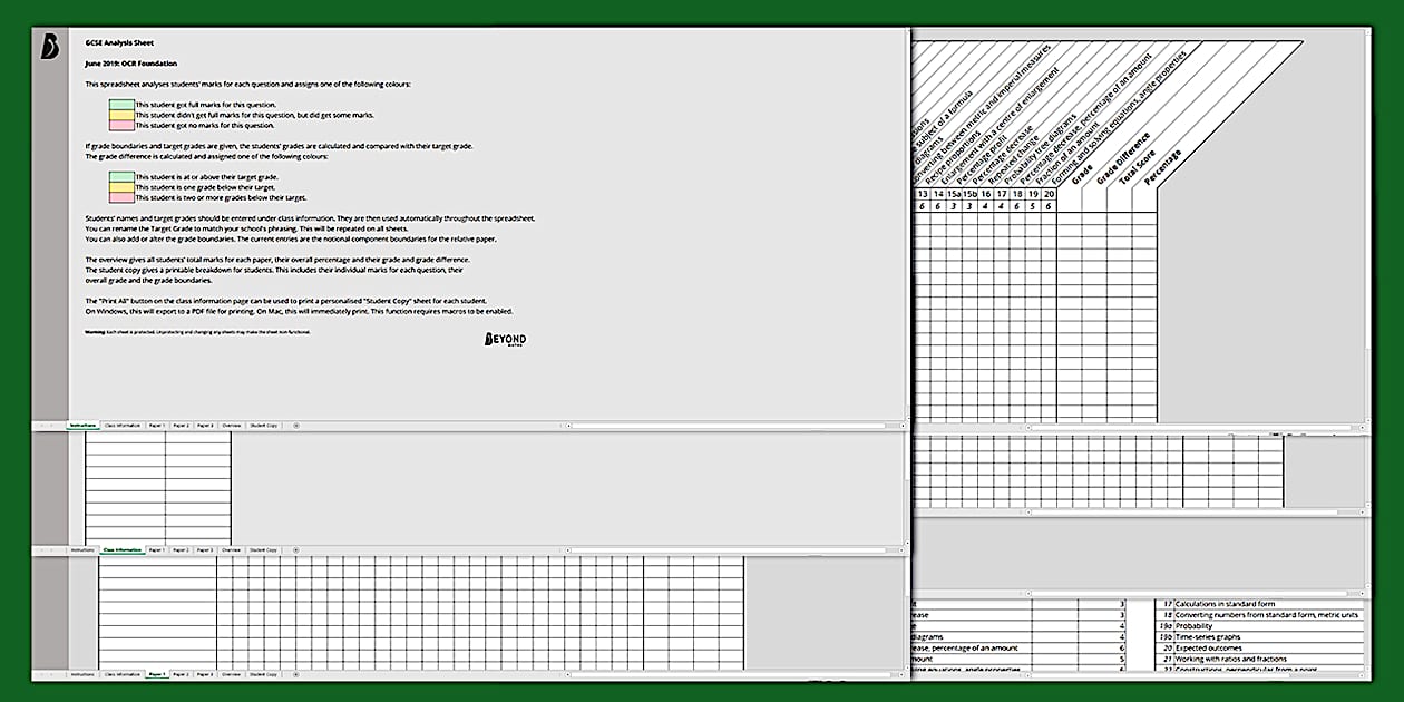 👉 Analysis Grid: OCR Foundation June 2019 (Teacher-Made)
