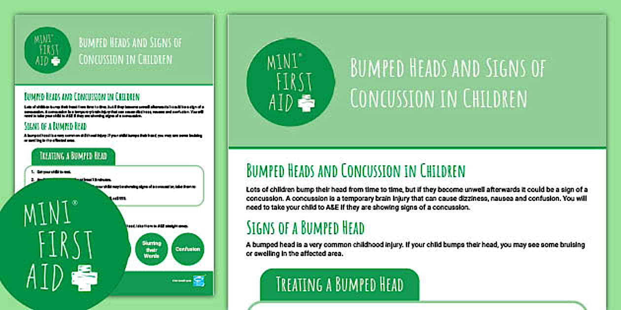 Mini First Aid: Bumped Heads and Signs of Concussion in Children