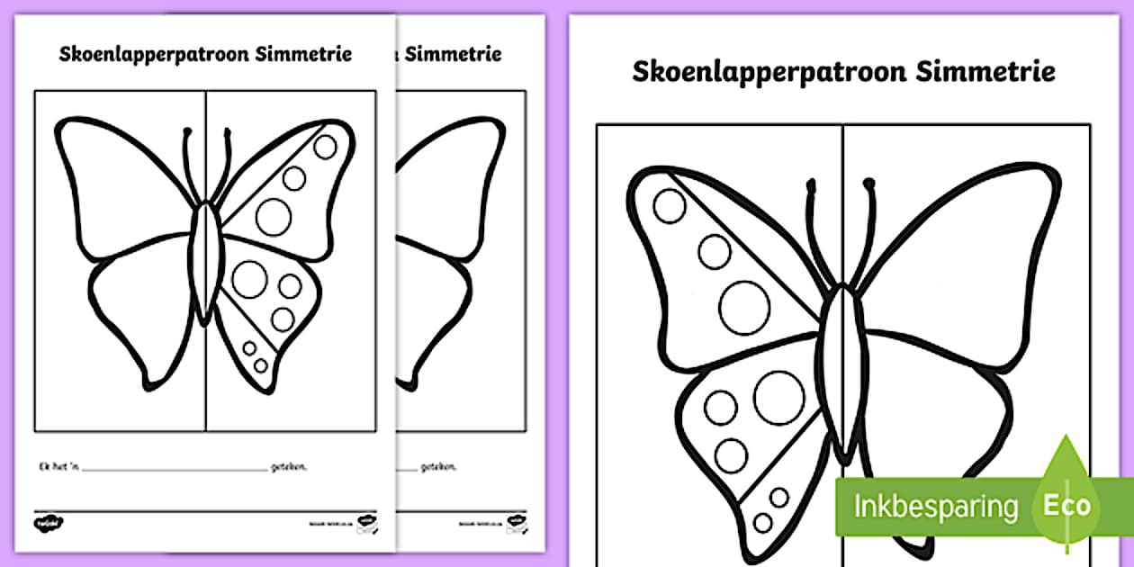 Skoenlapper Simmetrie Aktiwiteit (teacher made) - Twinkl