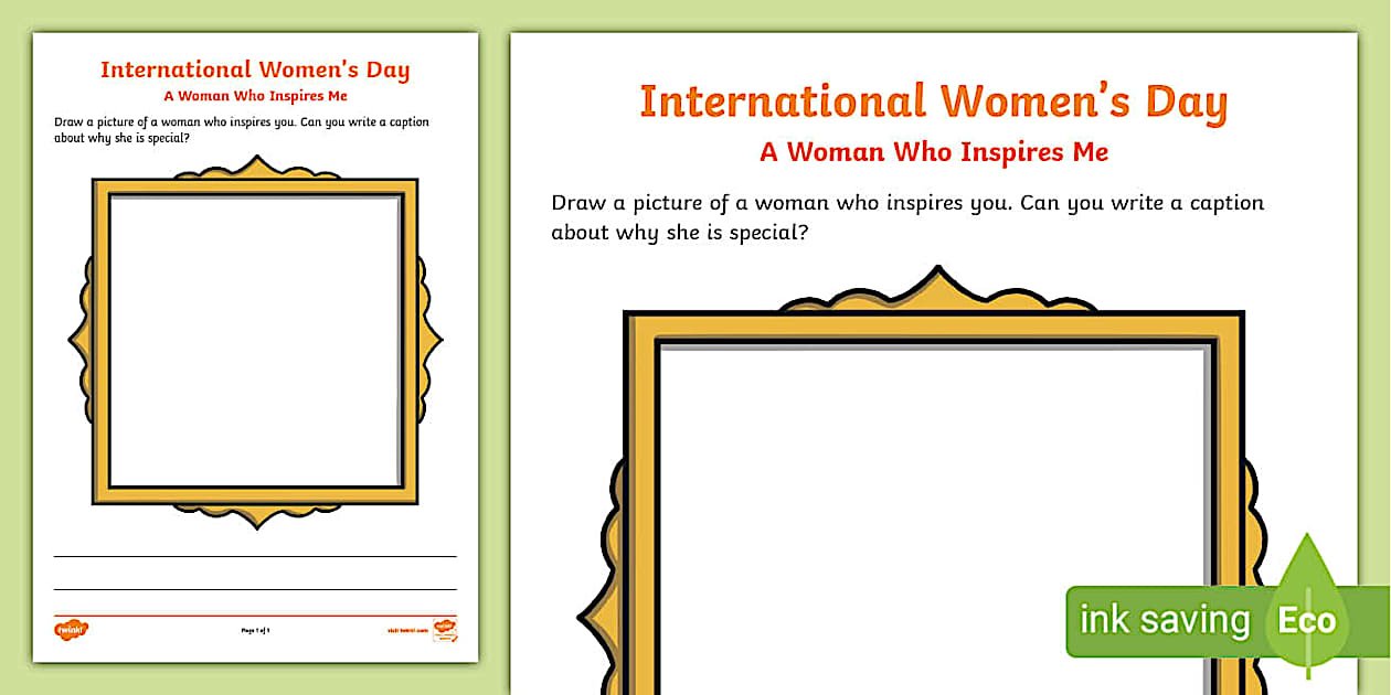 Kindergarten International Women's Day 'My Inspiration' Activity