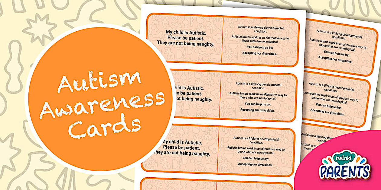 Autism Awareness Card for Parents