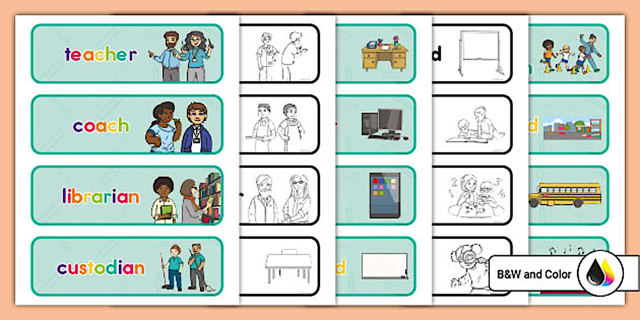 Let's Play School! Dramatic Play Word Cards (teacher made)