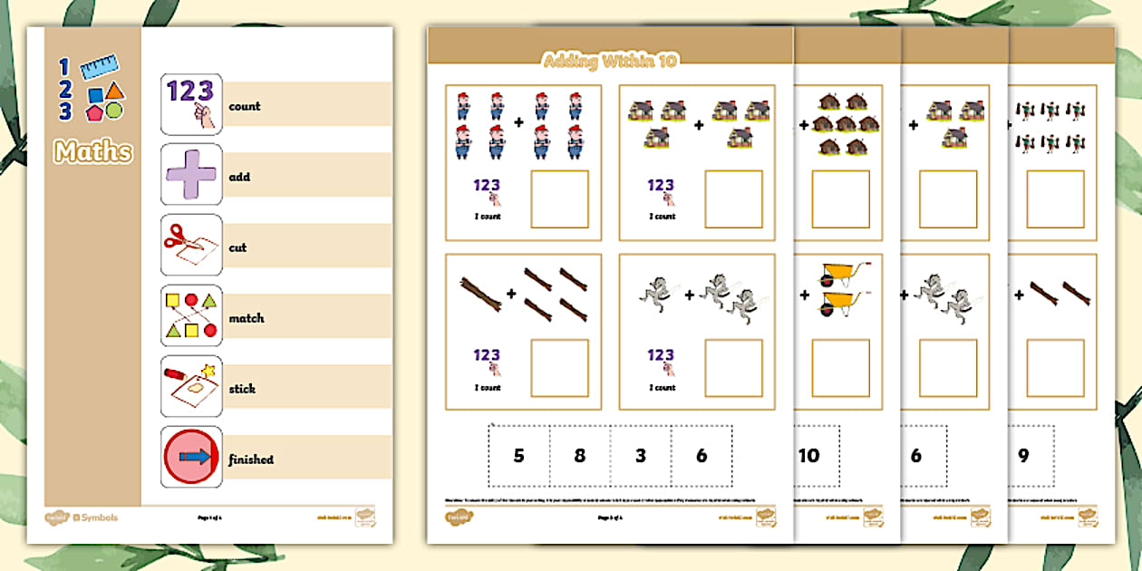 👉 * NEW * SEND Structured Steps The Three Little Pigs Adding Within 10