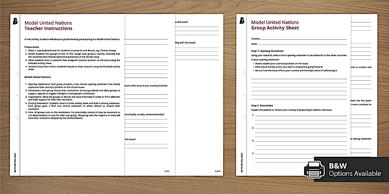 Model United Nations (teacher made) - Twinkl