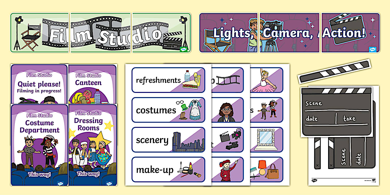 Film Studio Role Play Pack (teacher made) - Twinkl