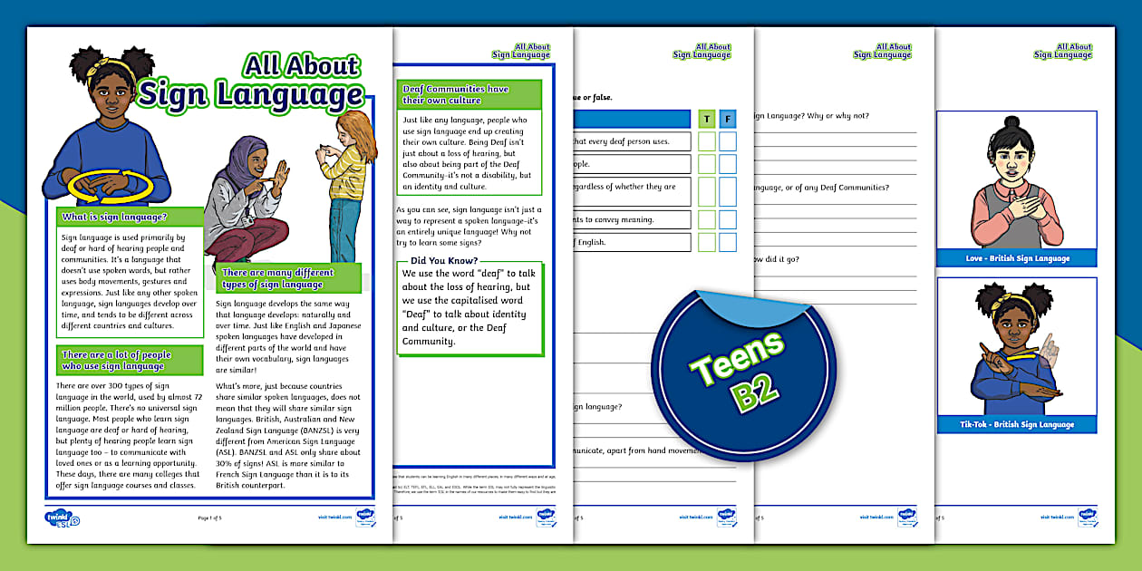Facts About Sign Language (professor feito) - Twinkl