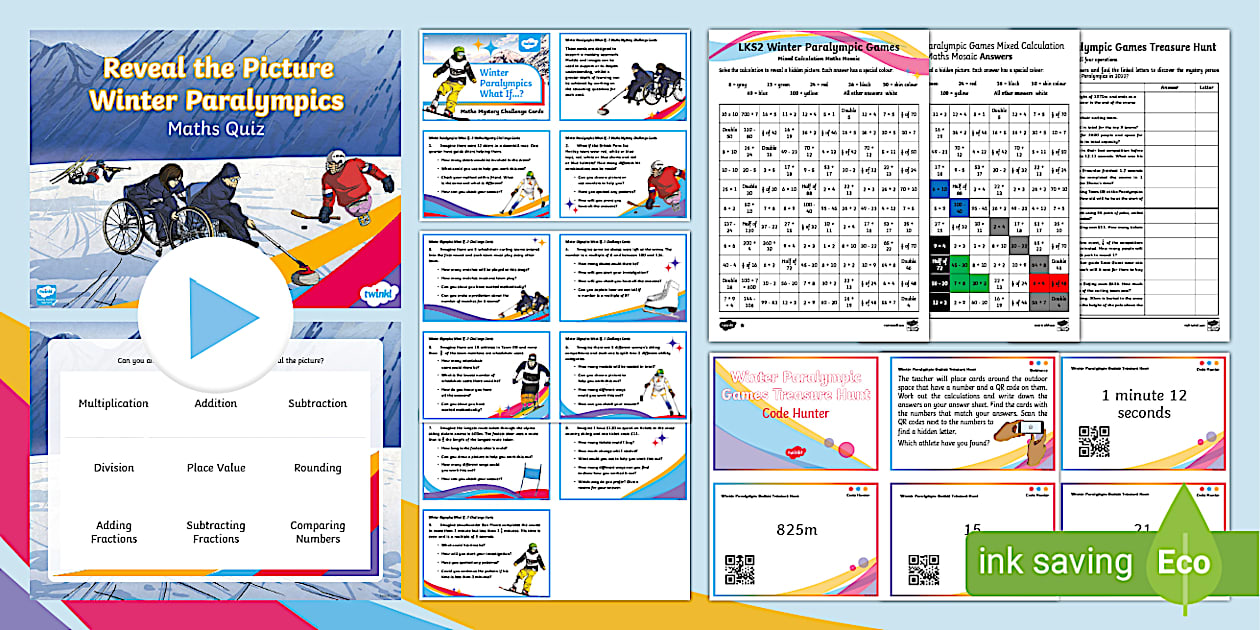 LKS2 Winter Paralympics Maths Resource Pack (teacher made)