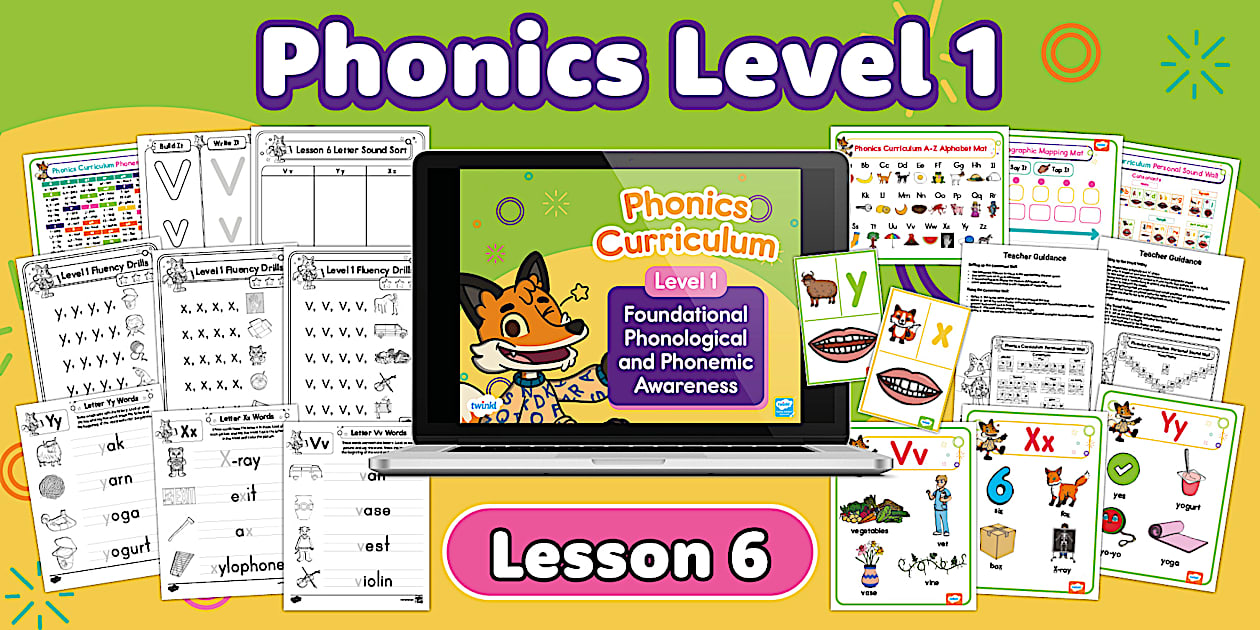 Phonics Curriculum Level 1 Lesson 6 Pack