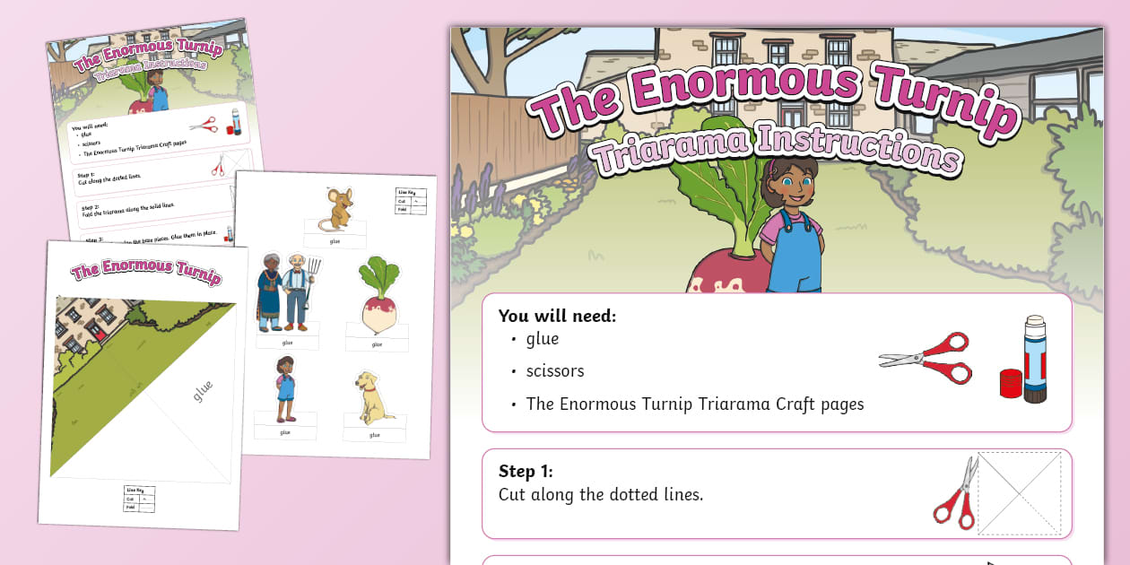The Enormous Turnip Triarama Craft (teacher made) - Twinkl