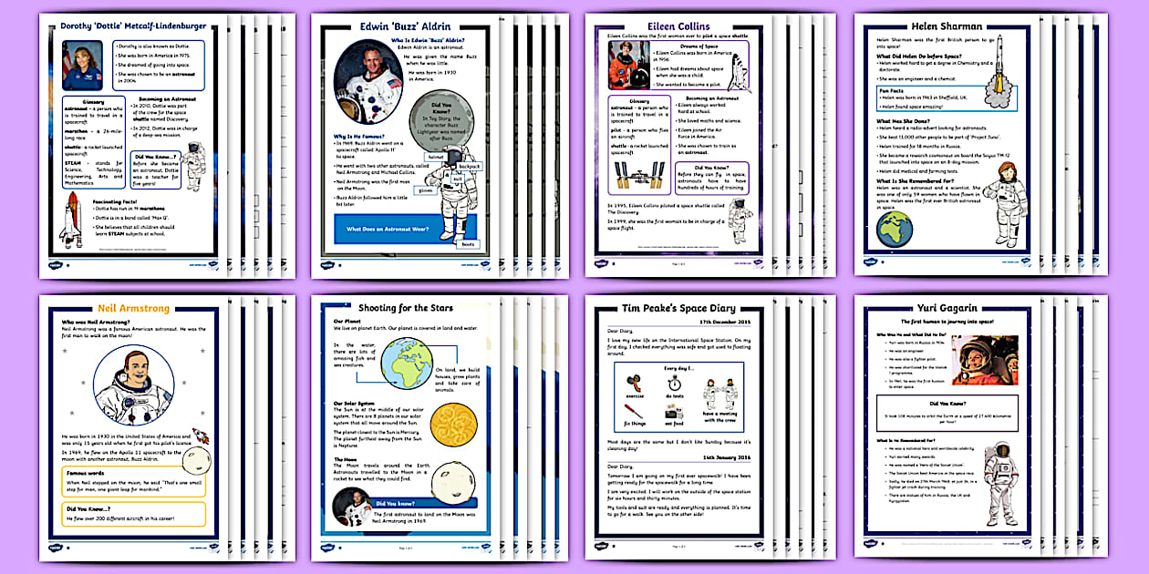 Space Non-Chronological Report KS1 Example Text Pack