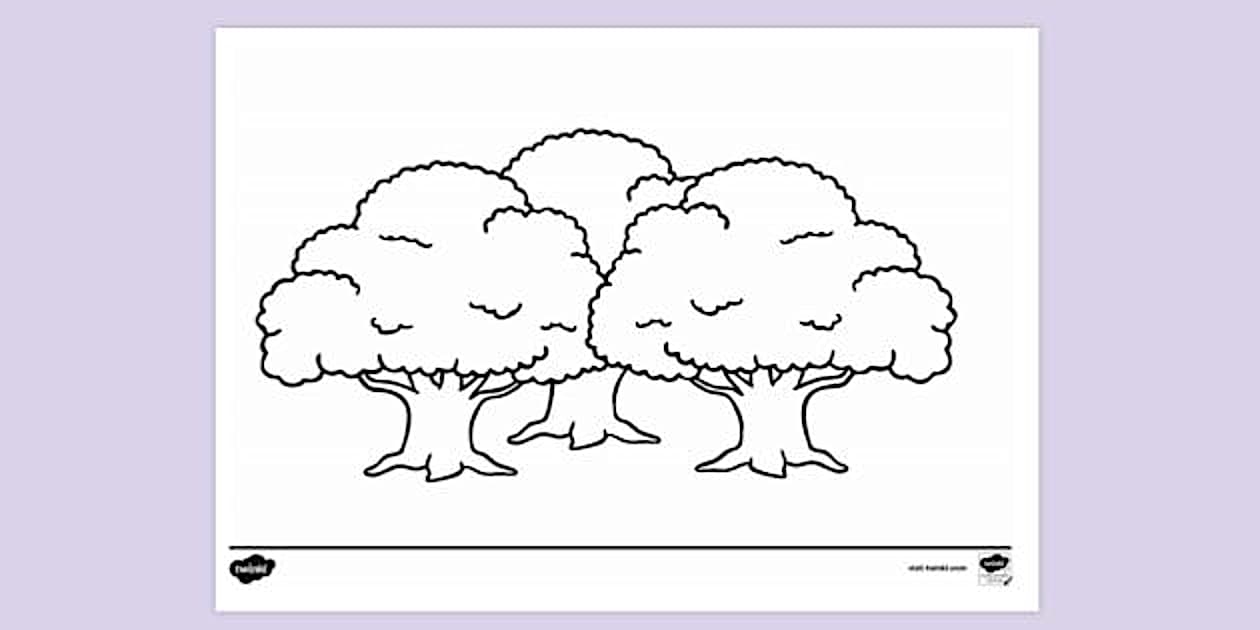 Group of Trees Colouring | Colouring Sheets (teacher made)