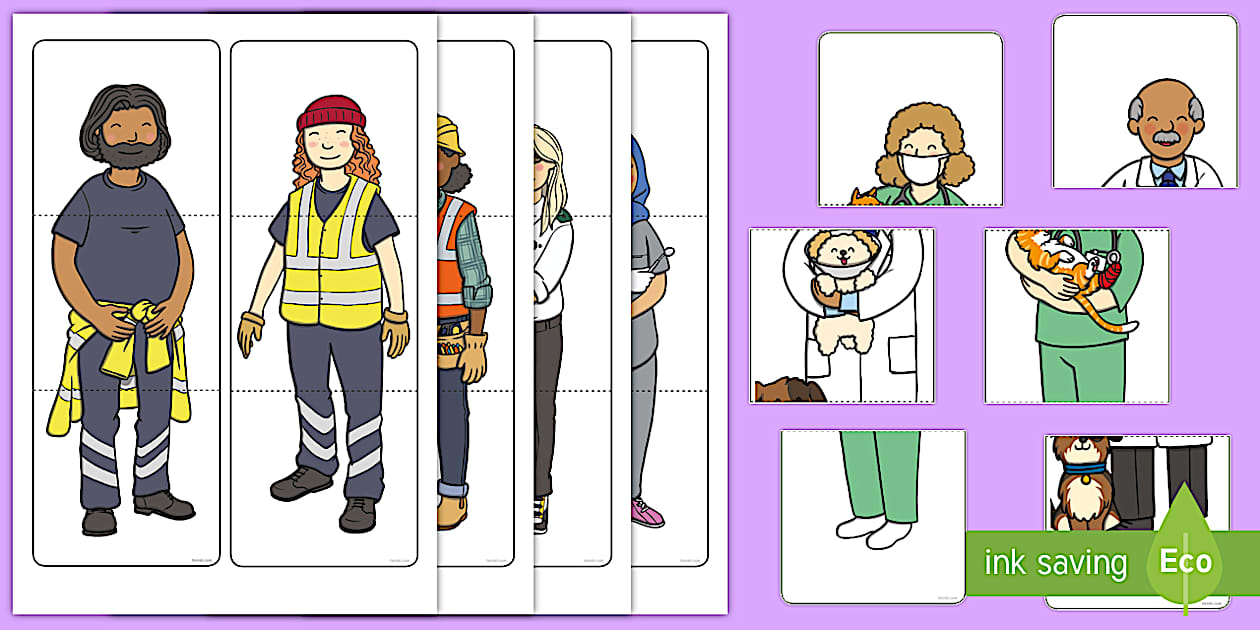 People Who Help Us Puzzle Game (teacher made) - Twinkl