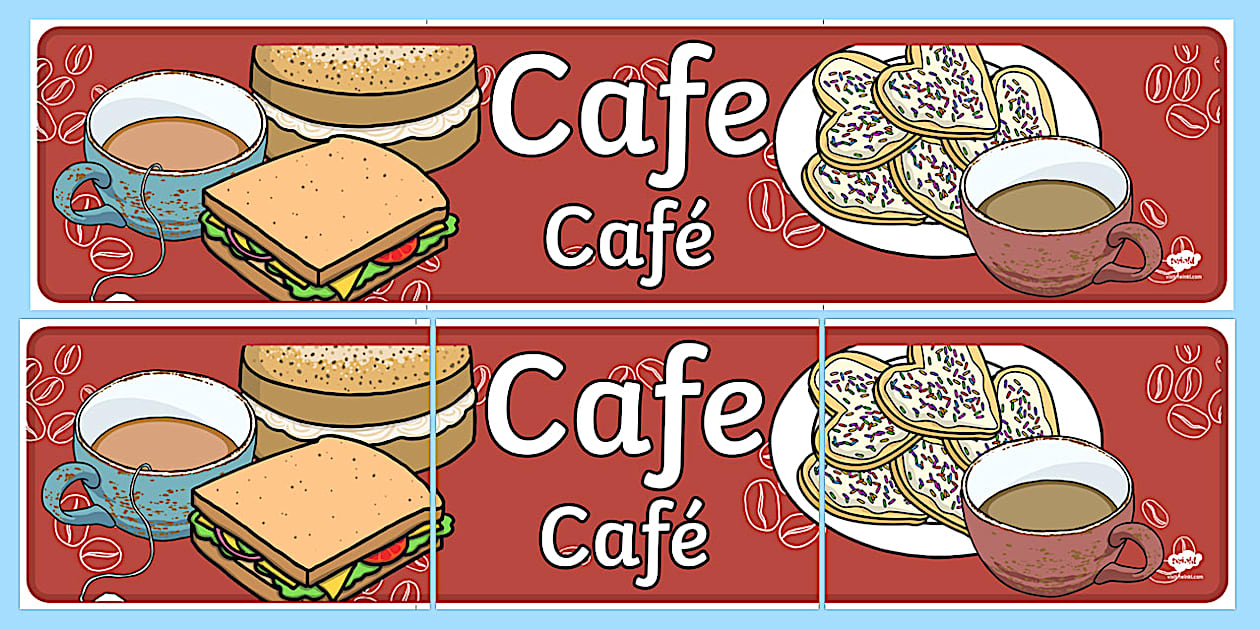 Cafe Display Banner English/German (teacher made) - Twinkl